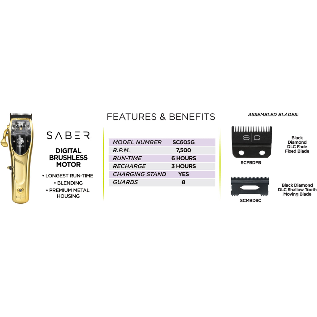 Stylecraft Saber Brushless Clipper – Ogden Beauty Supply